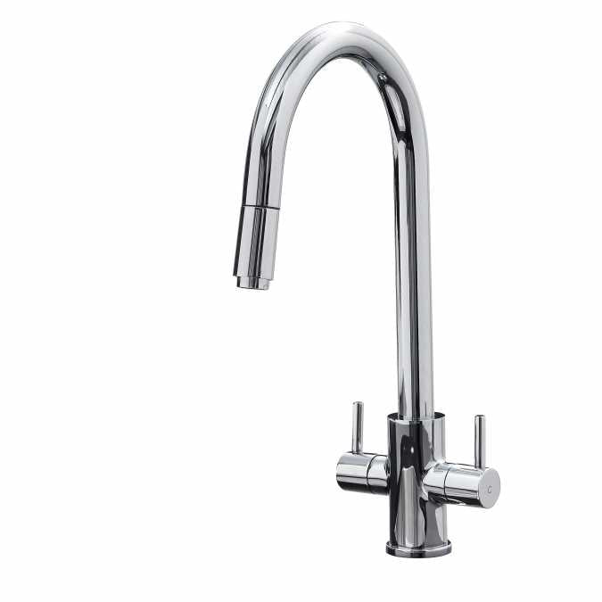 Valencia Modern Pull Out Kitchen Tap in Chrome Finish – Kitchen Taps 4 U
